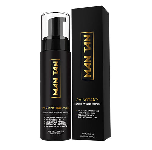 MAN TAN AminoTan | Men's Best Body & Face Fake Tanner | Men's Tanning