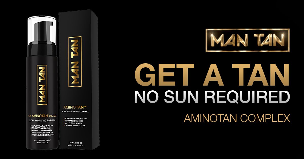 MAN TAN AminoTan | Men's Best Body & Face Fake Tanner | Men's Tanning
