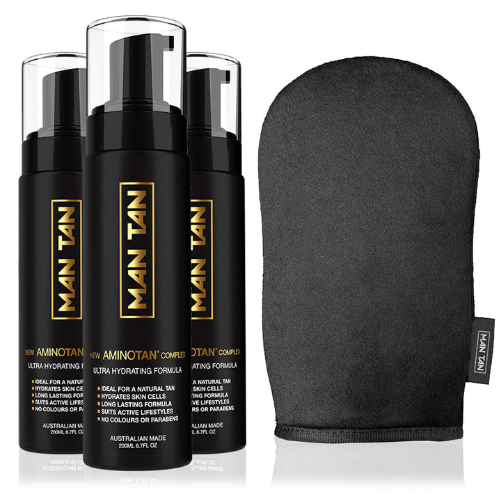 MAN TAN AminoTan | Men's Best Body & Face Fake Tanner | Men's Tanning